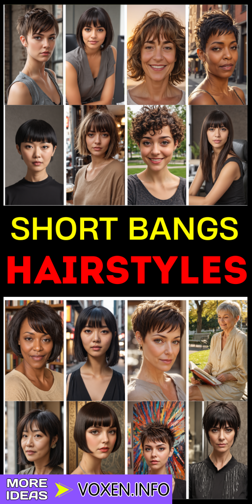 23 Chic Short Hairstyles with Bangs: Explore Styles for Every Face Shape