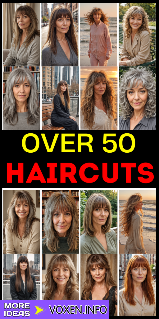 23 Timeless Long Hair with Bangs for Women Over 50: Elegant Hairstyles to Enhance Your Look
