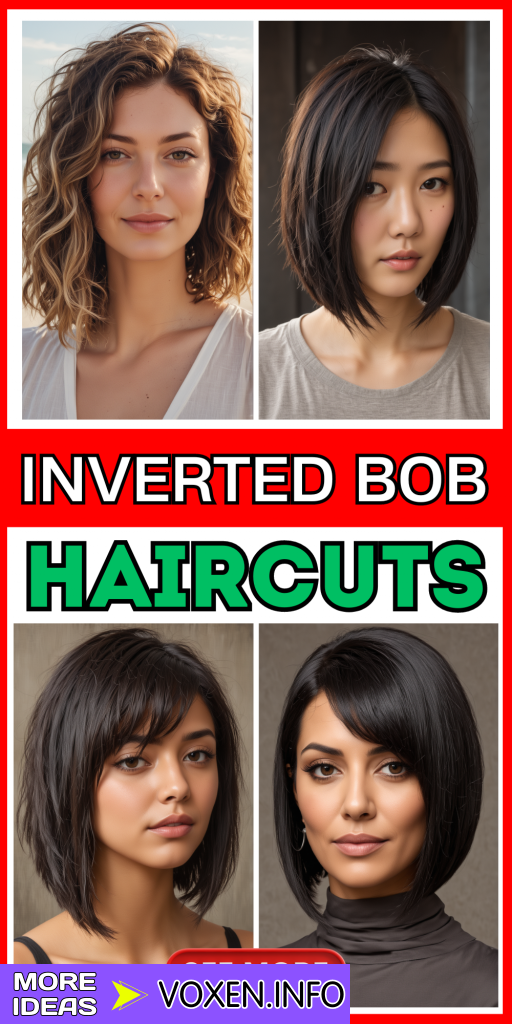 21 Stylish Inverted Bob Haircuts: Discover Tousled & Side Swept Styles