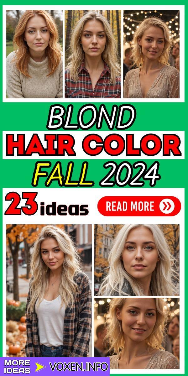 Fall Blonde Hair Colors 2024 🌟🍂 Natural Blond Shades, Light Coloring ...