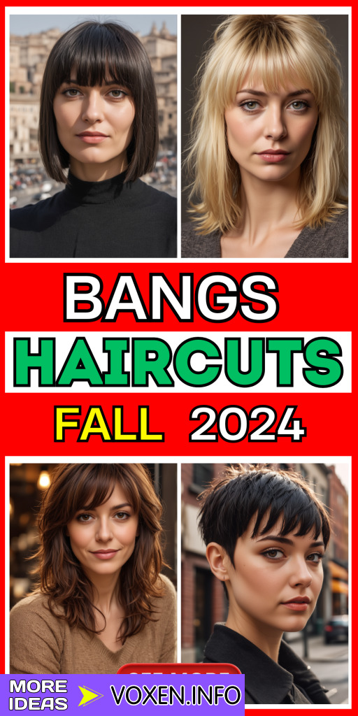 23 Top Fall Haircuts with Bangs 2024: Discover Trendy Styles