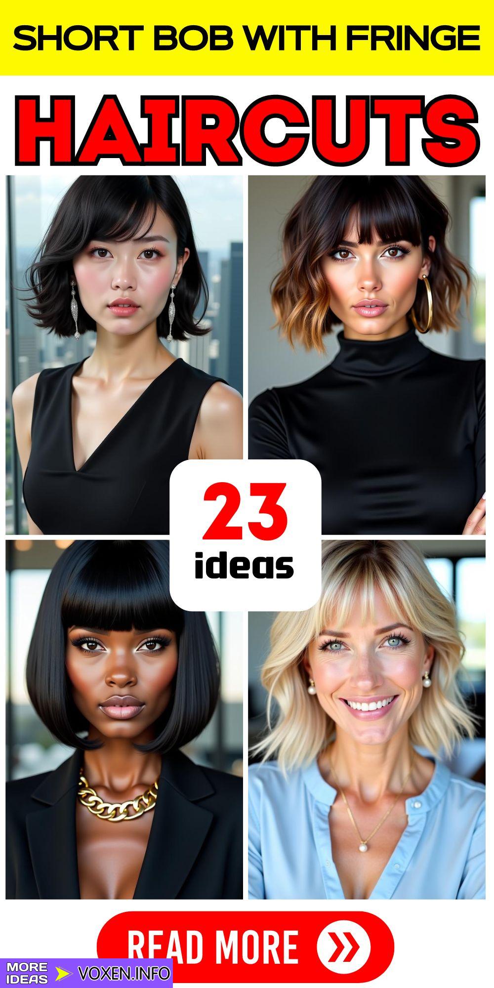 23 Stylish Short Bob Haircuts with Fringe – Find the Best Bob for Your ...