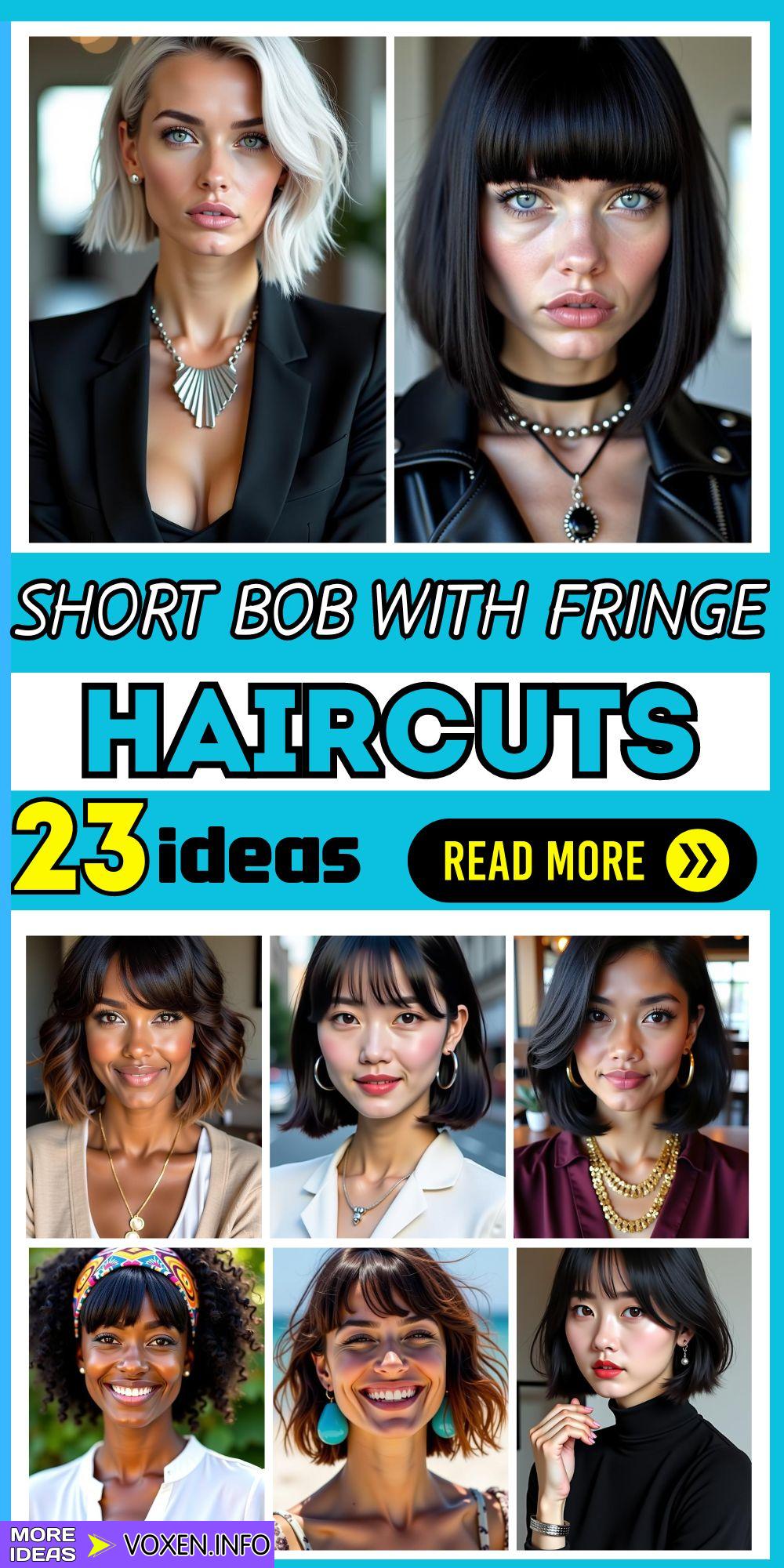 23 Stylish Short Bob Haircuts with Fringe – Find the Best Bob for Your ...