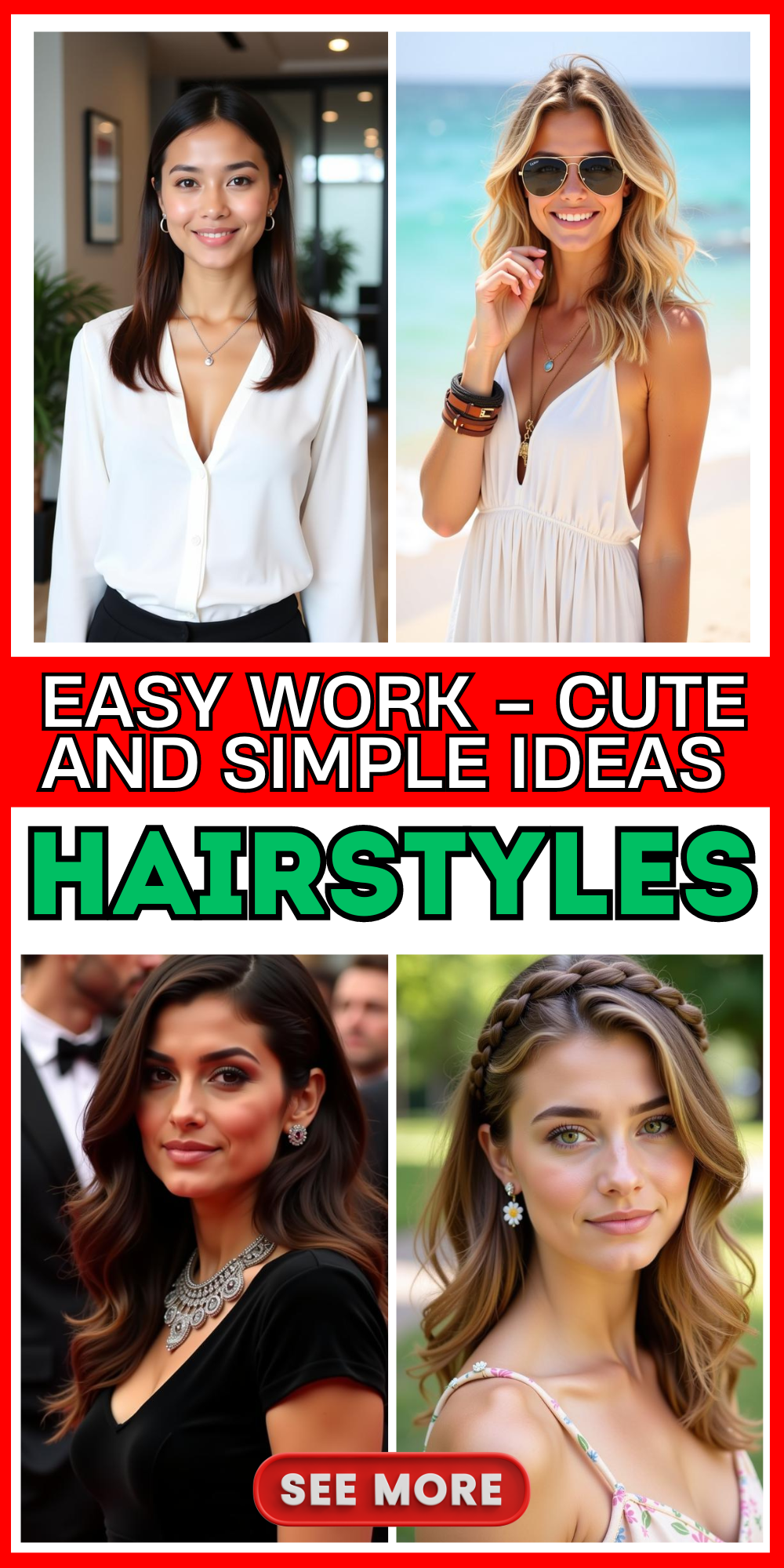 23 Easy Work Hairstyles for Medium Length Hair – Cute Ideas for ...