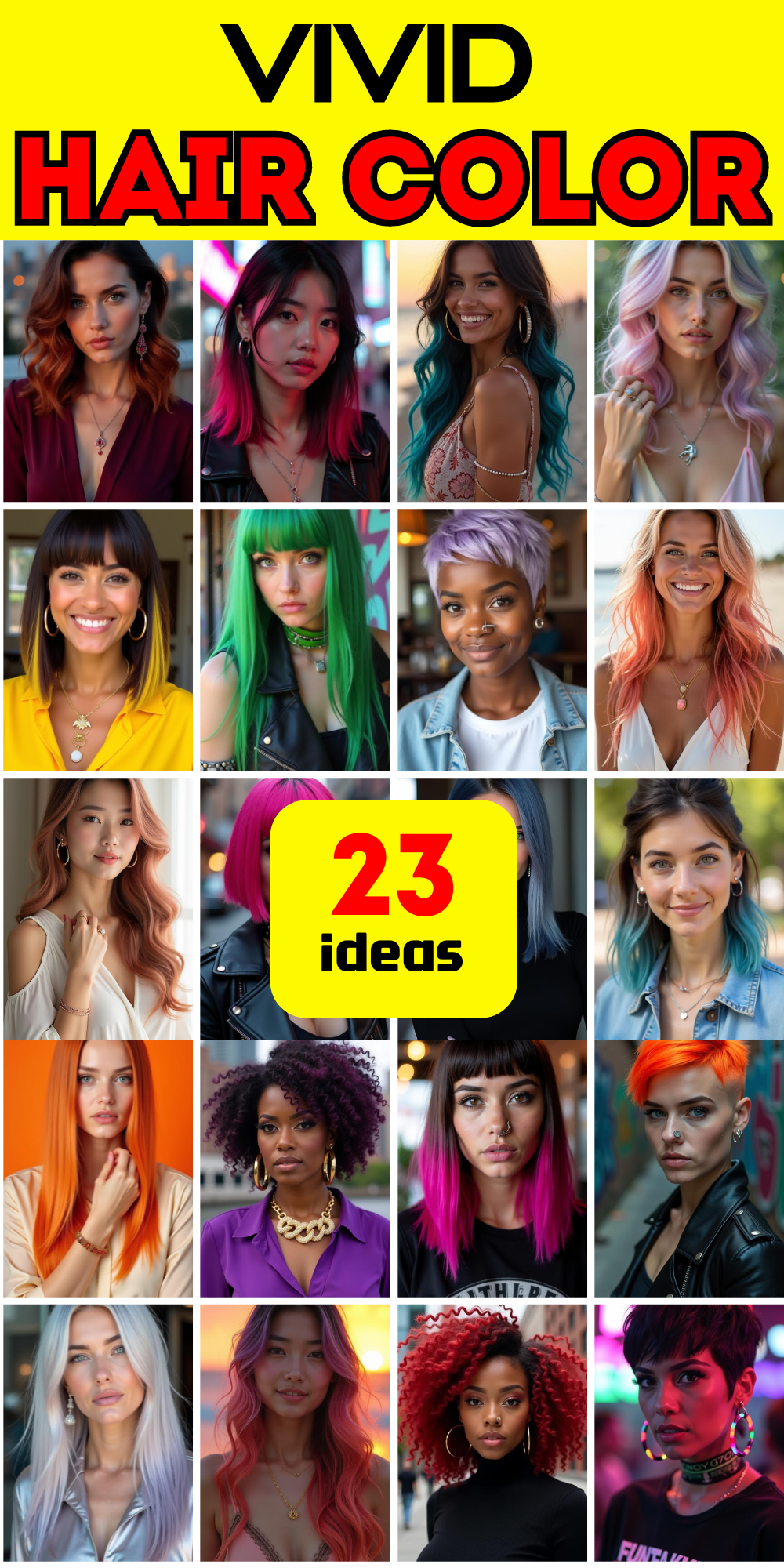 23 Vivid Hair Color Ideas for Short, Long, and Pixie Cuts: Bold Hues ...
