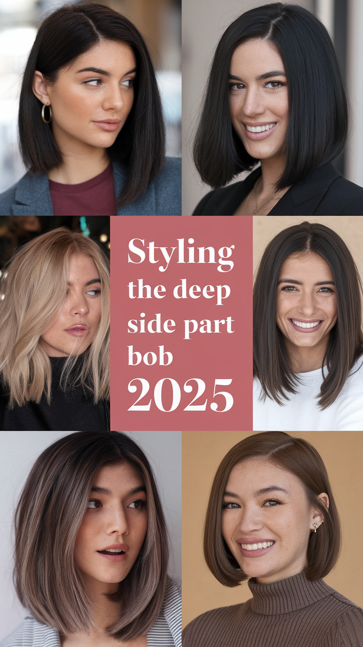 Discover the Elegance of Deep Side Part Bob 2025: Chic & Sophisticated ...