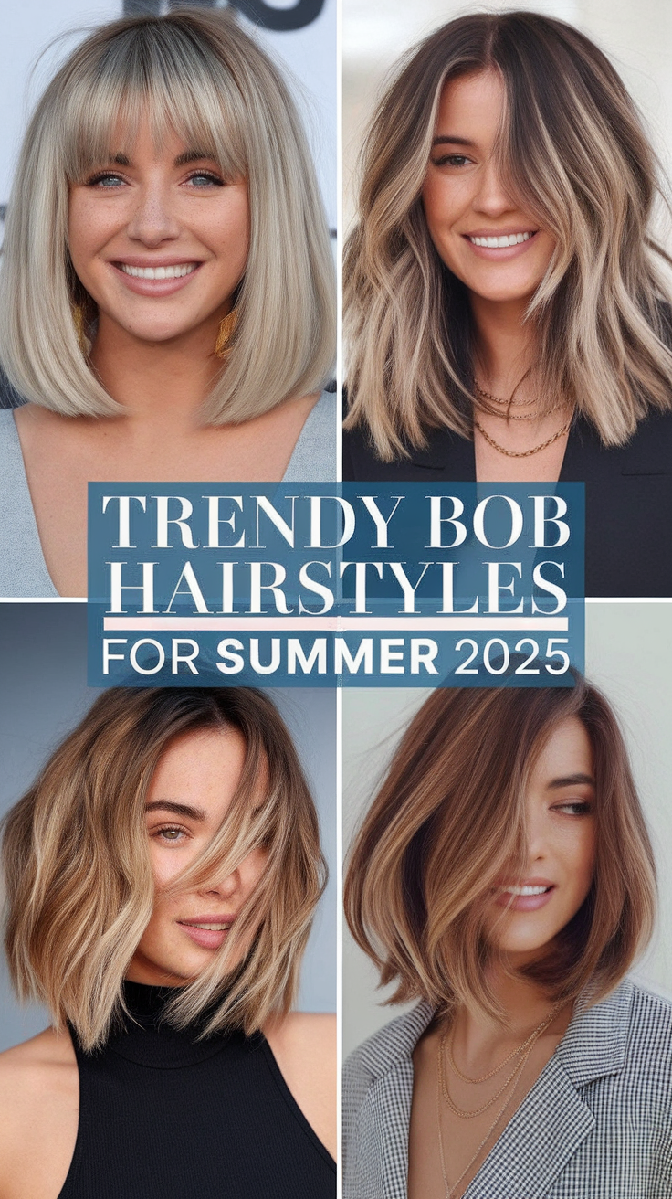 Bob Hairstyles for Summer 2025 - Trendy Short Cuts for Effortless Style ...